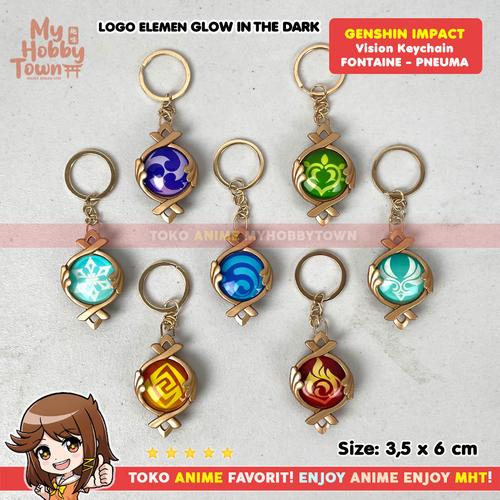 Promo Gantungan Kunci Vision Genshin Impact Fontaine Pneuma Glow In The ...