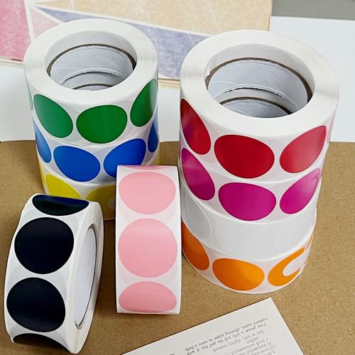 Jual Sticker Label Dot Warna 25mm Stiker Bundar Polos 2,5 cm (500pcs ...