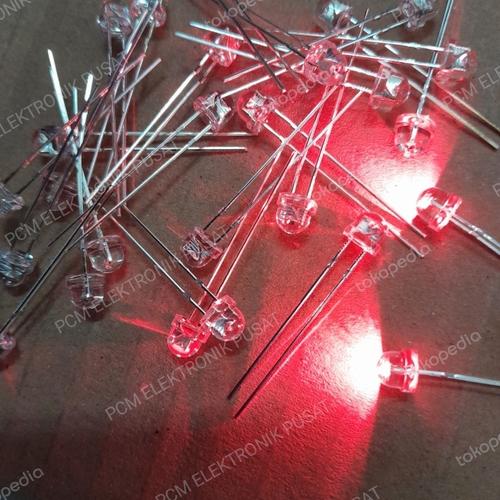 Jual LED 5mm pendek topi strawhat clear merah 5mm super merah - Jakarta ...