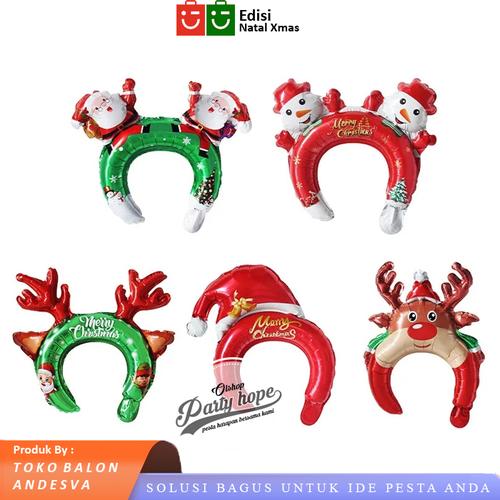 Jual Balon Bando Natal / Balon Foil Bando Merry Christmas / Balon Natal ...