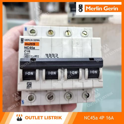Jual MCB NC45a 4P 6A 10A 16A 20A 25A 32A 50A 63A Merlin Gerin MG ...