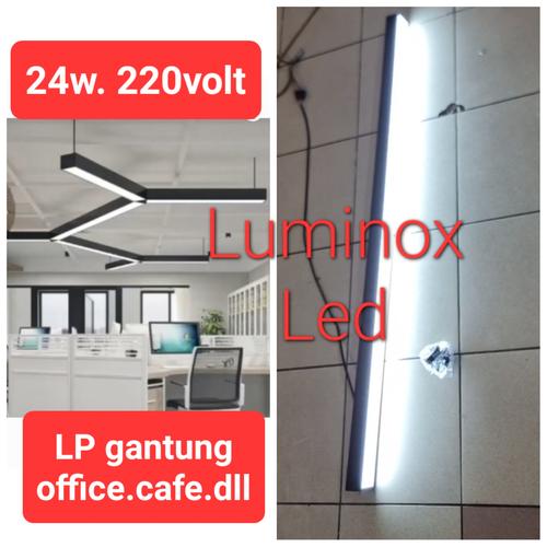 Jual hanging lamp office led 24w 24watt / kap balok led 24 watt gantung ...