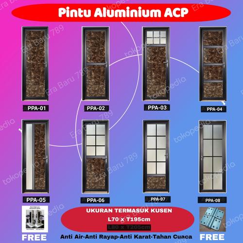 Jual Pintu Aluminium ACP-Double Side-Marble Black - PAA-03-Marble B ...