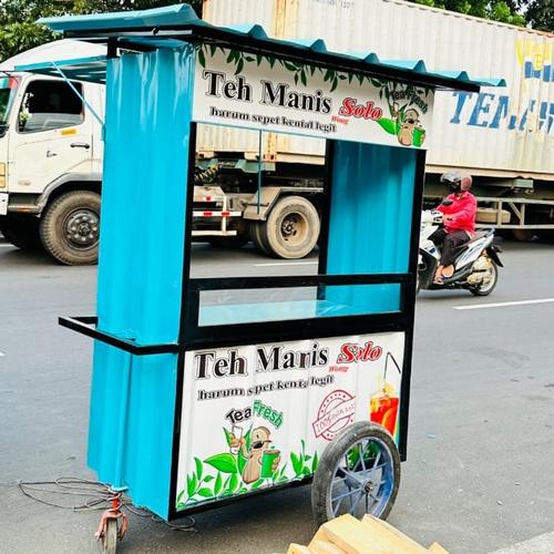 Jual gerobak es teh manis solo/ gerobak es teh manis viral/ gerobak ...