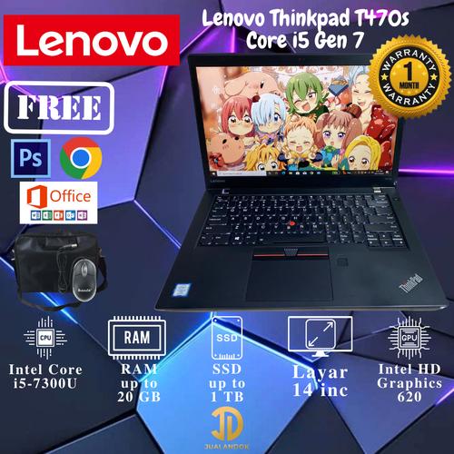 Promo Laptop Lenovo Thinkpad T470s Core i5 Gen 7 - RAM 8GB - SSD 512GB ...
