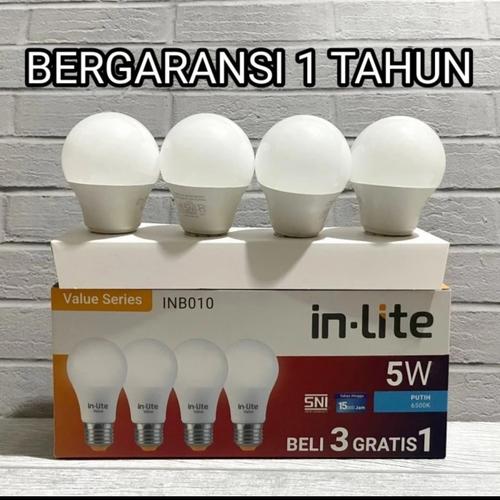 Jual IN LITE PAKET 5W 3PC GRATIS 1PC LAMPU LED INLITE IN-LITE 5W ...