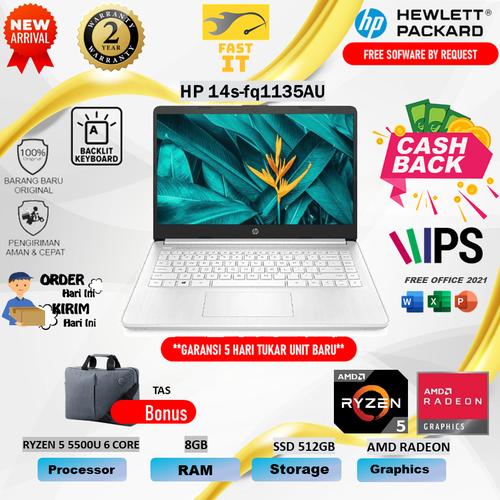 Jual HP 14s-fq1135AU AMD Ryzen 5-5500U/8GB/512GB SSD/14″ FHD IPS - + PAKET 1, 8 gb - Jakarta ...
