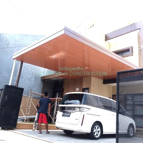 Jual kanopi baja ringan atap spandek pasir + plafon pvc terpasang - Kab ...
