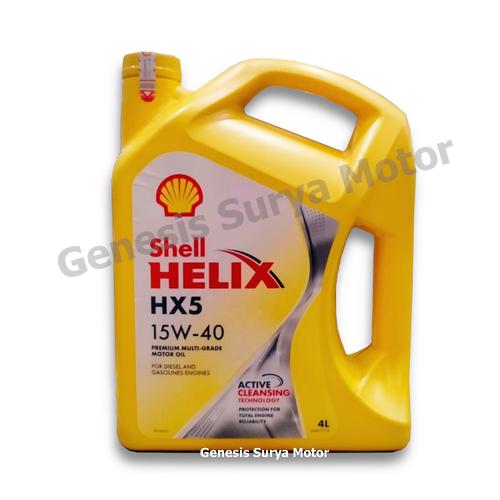 Jual Oli Shell Helix HX5 15W-40 4Liter Premium Multi Grade Motor Oil ...