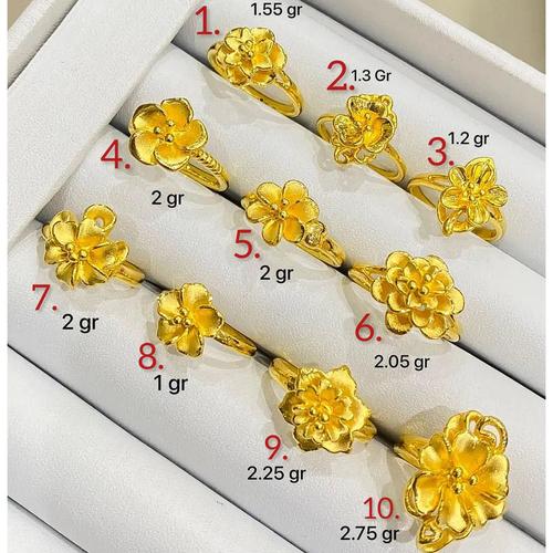 Jual Cincin emas asli kadar 99 LM Murni fine gold kendari bunga 24k ...