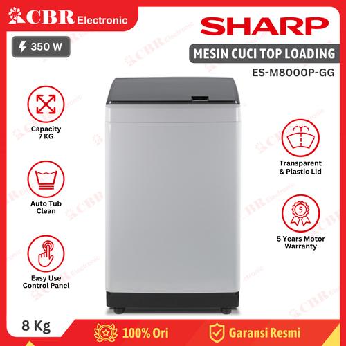 Jual Mesin Cuci SHARP Top Loading 8 Kg ES-M8000P-GG - Kota Batam - CBR Elektronik Batam | Tokopedia