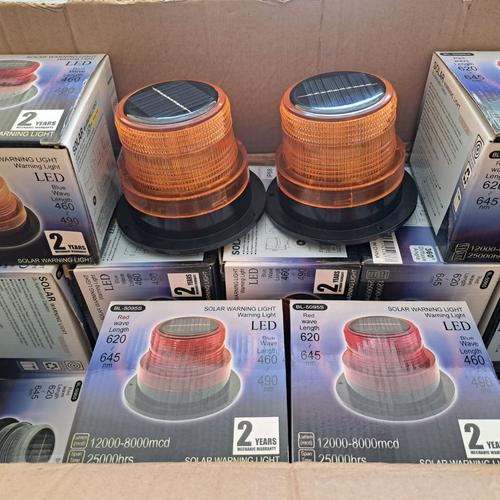 Jual lampu rotary warning light solar panel tenaga Surya lampu rotari ...