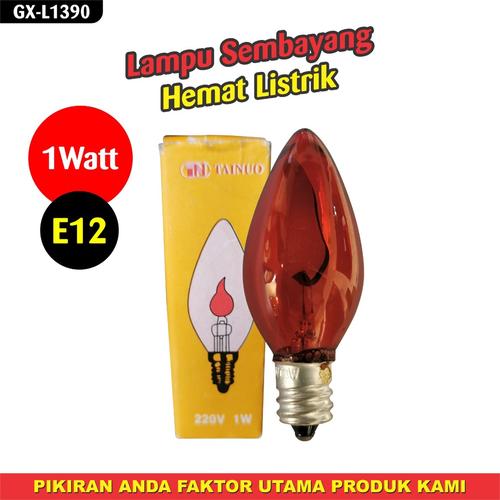 Jual Lampu Sembahyang Lampu Api Led Merah 220V E12 E14 E27 1Watt ...
