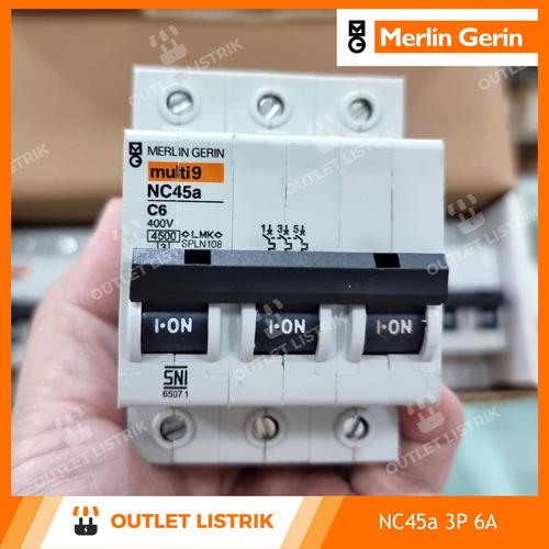 Jual MCB NC45a 3P 6A 4.5ka 12018 Multi 9 Merlin Gerin Original ...