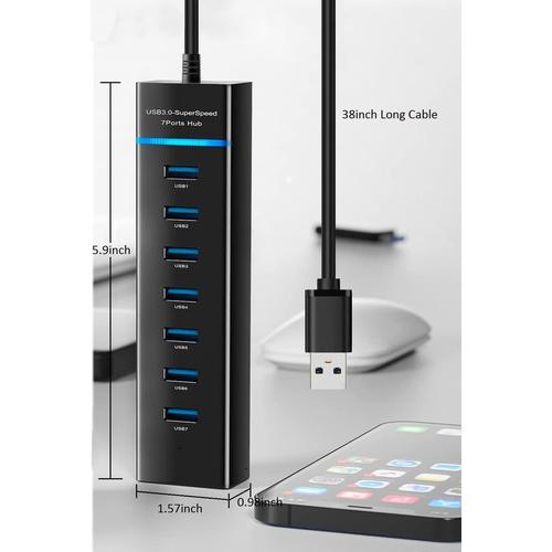 Promo USB HUB 3.0 7 PORT / USB 4 PORT PANJANG KABEL 1.2 METER SUPER ...