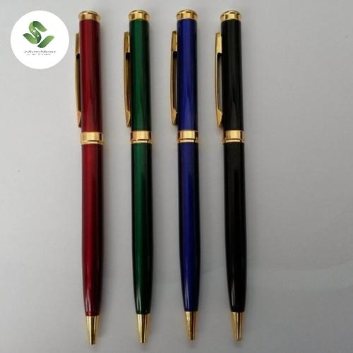 Jual Ball Point Pulpen Pena Logam Ring Gold Grafir Laser Engraved Metal ...