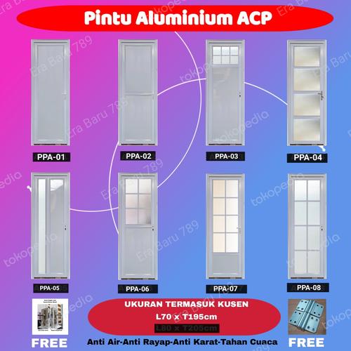Jual Pintu Aluminium ACP-Double Side-Putih - PPA-01-Putih, Engsel Kiri ...