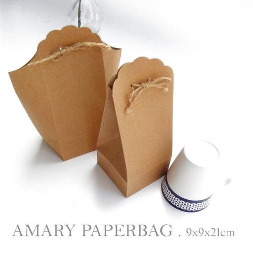 Jual paper bag kraft packaging gift souvenir wedding unik coklat polos ...