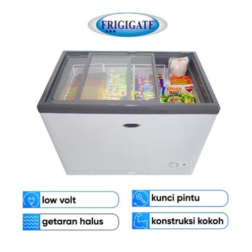Jual Frigigate Chest Freezer 190L Sliding Door Kaca 110W F-210SDF LV ...