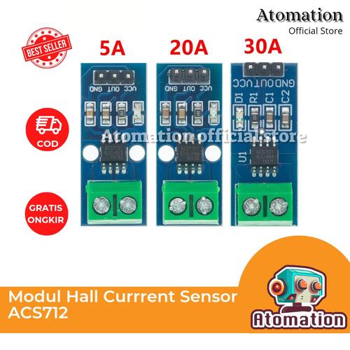 Jual Modul Sensor Arus Hall Current Sensor ACS712 5A 20A 30A - 30 A ...