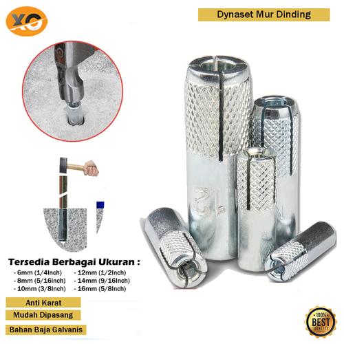 Jual Dinaset M6 M8 M10 M12 M14 M16 Drop In Anchor Dynaset Mur Baut ...