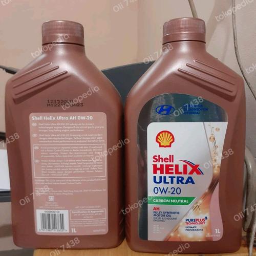 Jual promo shell helix ultra sae 0w20 hyundai api SP SN plus original ...