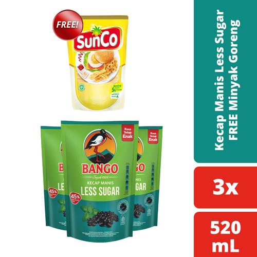 Promo Bango Less Sugar Kecap Rendah Gula 720gr Free Minyak 1L ...