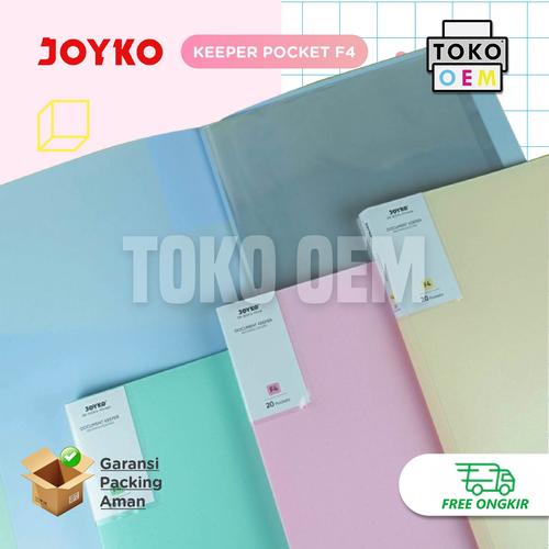 Jual Joyko Document Keeper F4 20 Pocket Clear Holder Map File Dokumen ...