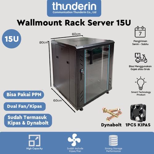 Promo Wallmount Rack Server 15U || Rak Server Single Door Besar Cicil 0 ...