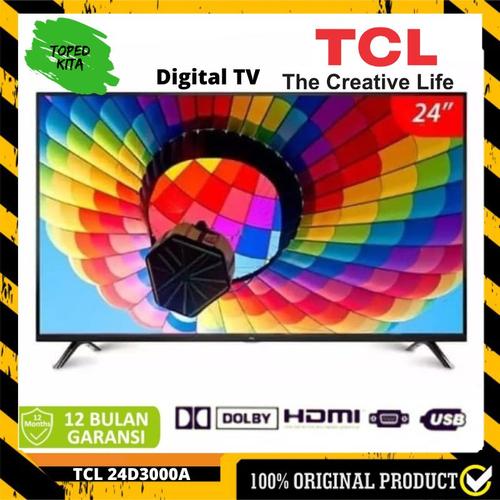 Jual LED TV TCL 24" L24D3000A | L-24D3000A 24D3000 A 24 inch in - Tv ...
