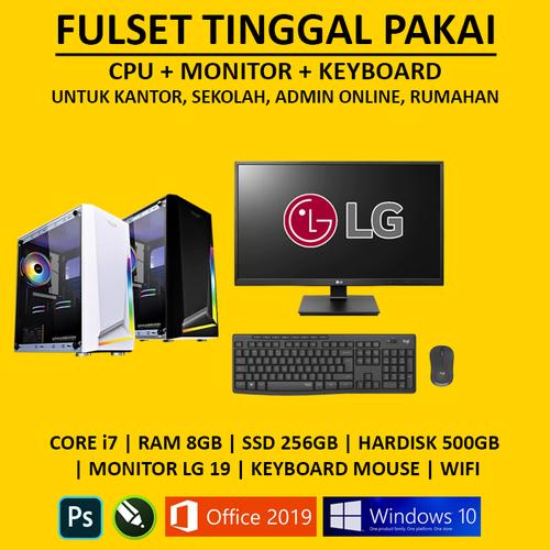 Jual Fulset CPU core i7 Casing Kaca | Ram 8gb SSD | Komputer intel i7 ...