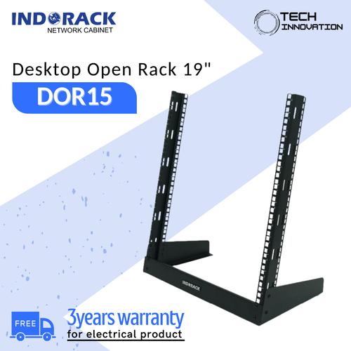 Jual INDORACK Desktop Open Rack 15U Depth 290mm Rak Server Audio DOR15 ...