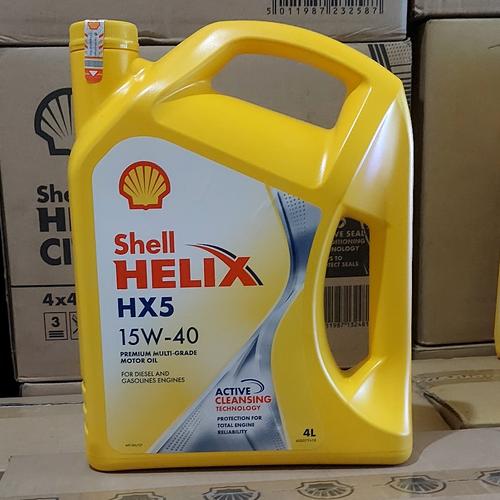 Jual Oli Mesin Shell Helix HX-5 ORI SAE 15W-40 Kemasan 4 Liter ...