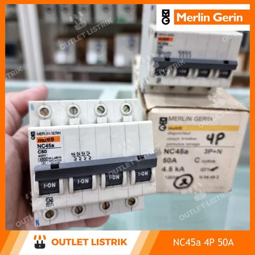 Jual MCB NC45a 4P 50A 4.5ka Multi 9 Merlin Gerin MG Original Schneider - Kota Semarang - Outlet ...