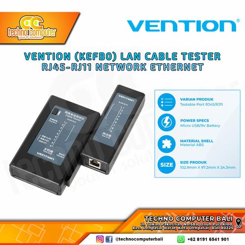 Jual VENTION NETWORK CABLE TESTER RJ45-RJ11 - KEFB0 - Kota Denpasar ...