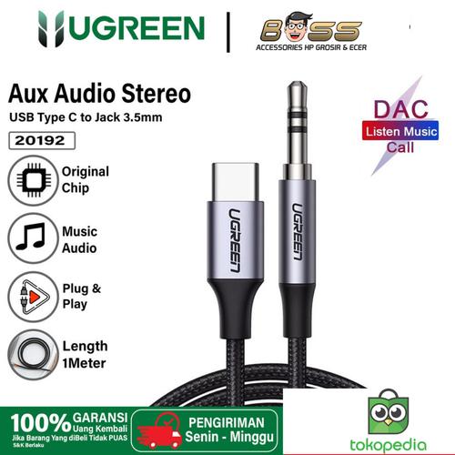 Jual Kabel AUX Audio Iph Lightning To DC 3.5MM ,Type C To Jack 3.5MM 20192 - 20192 TYPE C DA ...