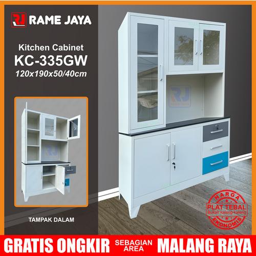 Jual Lemari dapur besi | Metal kitchen cabinet KC-335GW - Kota Malang ...