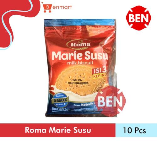 Jual Roma Marie Susu 1 Pak Renceng 10 Sachet Milk Biscuit Biskuit Murah ...