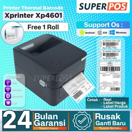Jual Printer Thermal Barcode Label Usb /Bluetooth/Lan/Wifi Xprinter ...