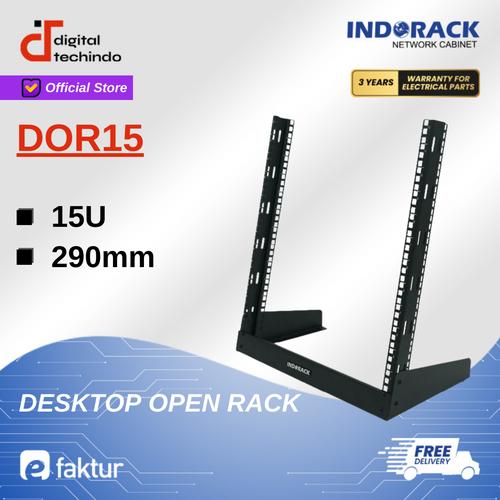 Promo DOR15 Desktop Open Rack 15U INDORACK Depth 290mm Rak Modem ...