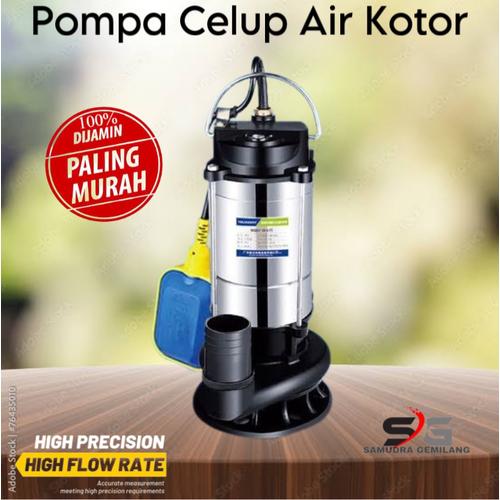 Jual pompa celup air kotor 2 inch auto 1.5kw 2hp head 15 meter ...