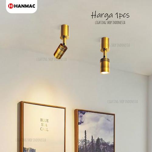 Jual Lampu downlight plafon led 3watt body gold sorot spotlight atur ...