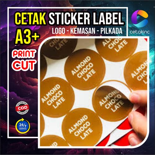 Promo Sticker Label Merk Brand Olshop Bahan Kertas Chromo Makanan ...