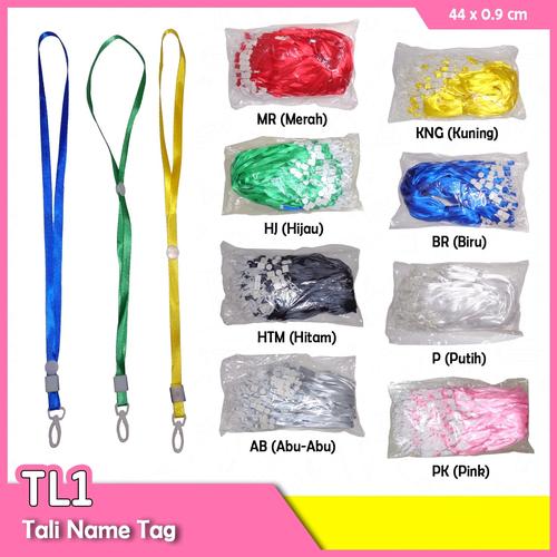 Jual Lanyard tali gantungan Id card Name tag polos 1 cm - Biru ...