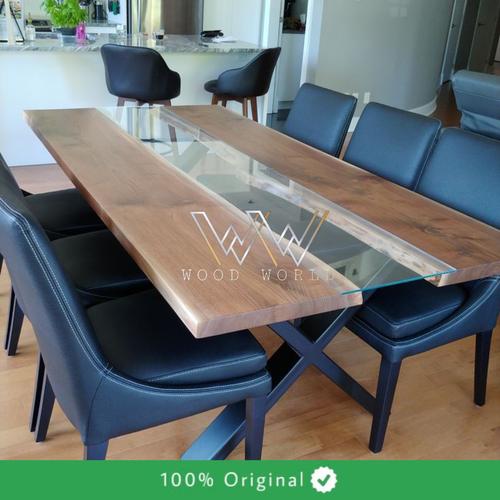 Jual Meja River Kaca Kayu Trembesi Resin - Kab. Jepara - WOODWORLD ...