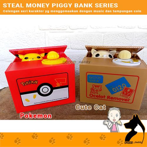 Jual celengan kucing lucu STEAL MONEY PIGGY BANK REMOVER - CUTE CAT ...