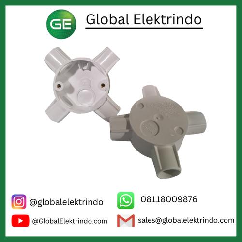 Jual Tee dus 4 Cabang (4 Way/Box) 20mm Putih Merk Boss - Jakarta Barat ...