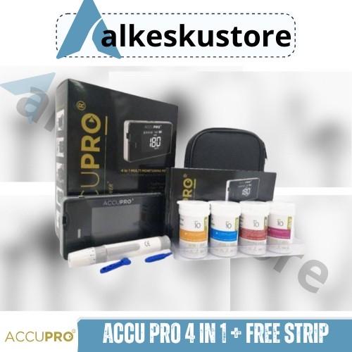 Jual Alat Accupro 4 in 1 ( Cek Gula Darah , Kolesterol, Asam Urat, Hb ...