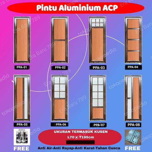 Jual Pintu Aluminium ACP-Double Side-Coklat Kayu - PPA-01-Ck Kayu ...