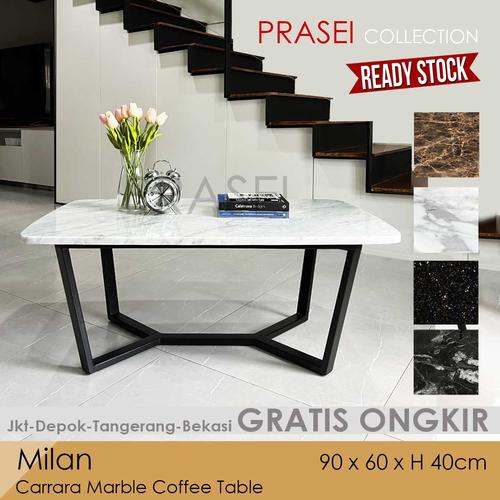 Jual MILAN - Carrara Marble Coffee Table Meja Tamu Sofa Marmer Granit - Italian Marble ...